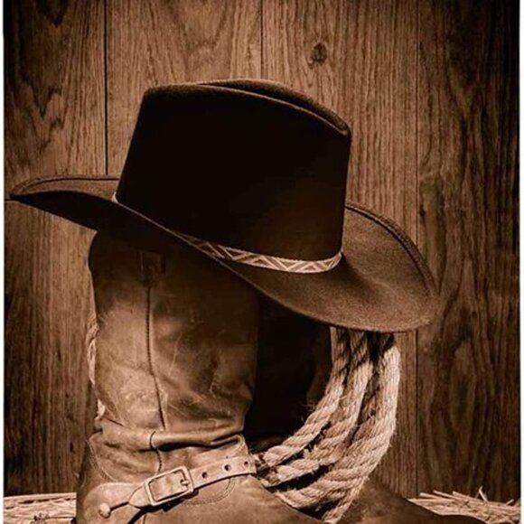 Wall Decor | New Rodeo Cowboy Tin Sign Black Vintage Metal Tin Signs ...